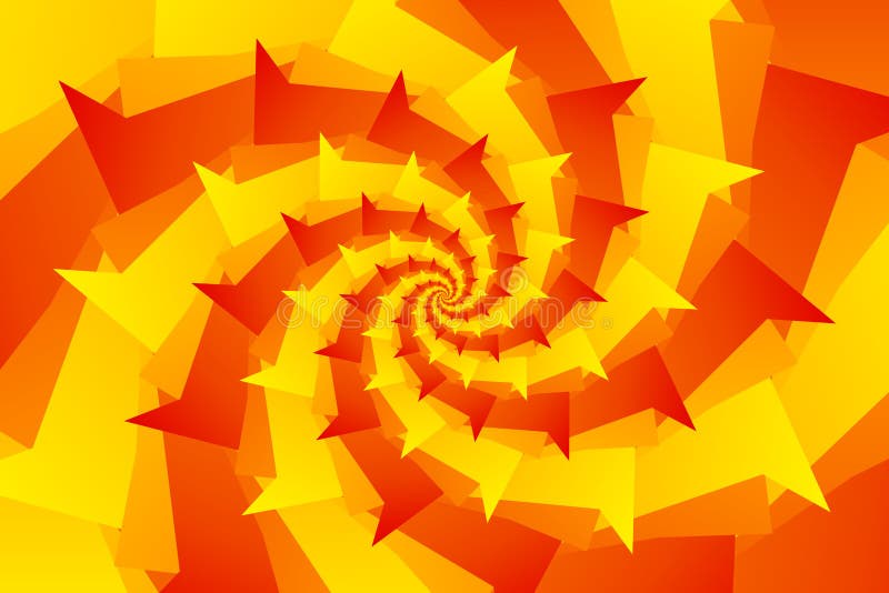 Abstract Unusual Illustration of a Spiral Pattern with Triangular ...