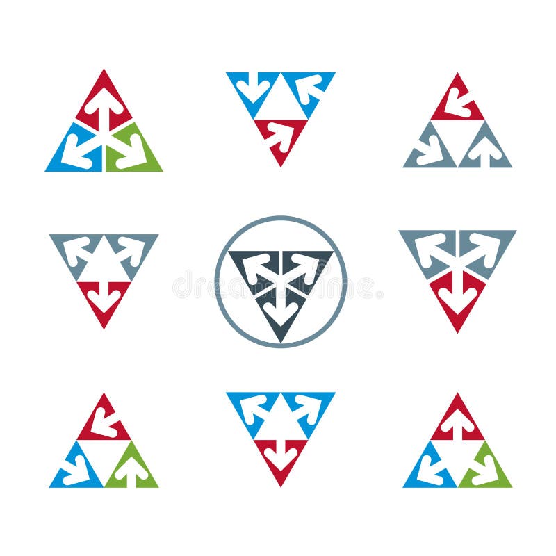 Abstract Unusual Vector Icons Set, Creative Symbols Collection, Stock ...