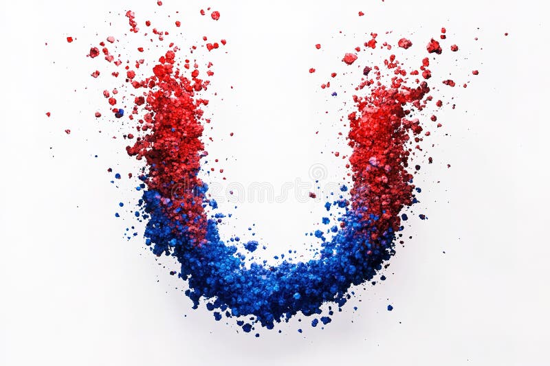 Abstract Uo2 Atomic Structure: Red and Blue Particle Fusion Design ...