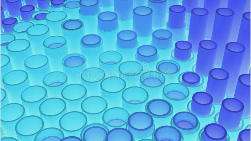 Abstract Up and Down Sliding Cylinders. Design. Ceramic Round Tiles ...