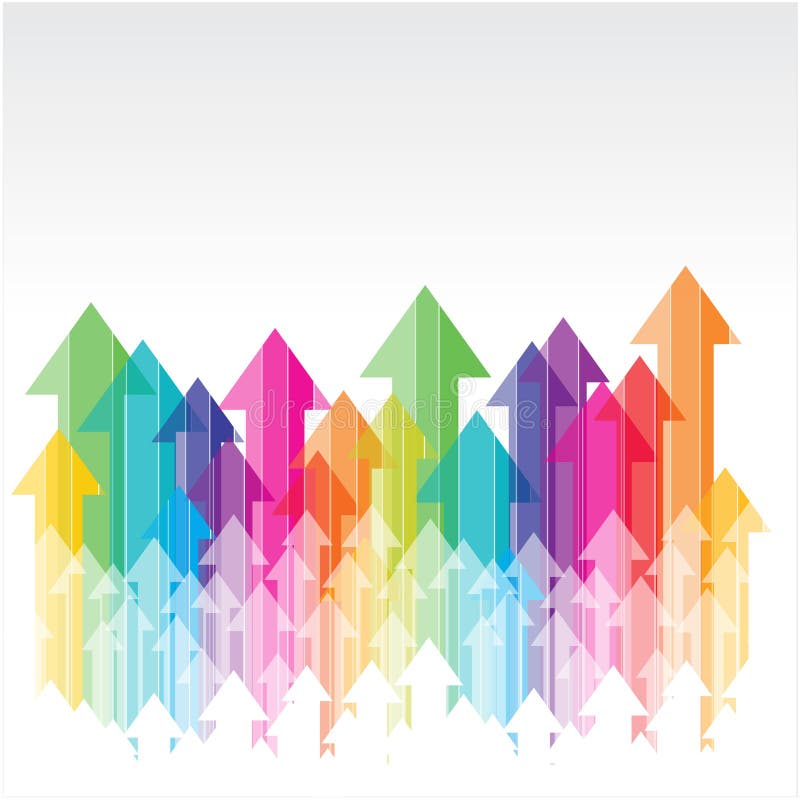 Upward colorful arrow stock vector. Illustration of education - 28427404