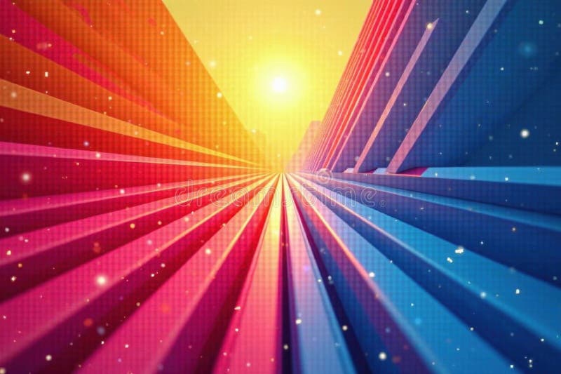 Abstract Upward Moving Lines Sunlit Background Development Visual Stock ...