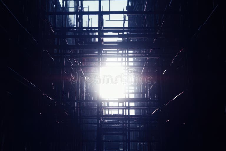 Abstract Urban Architecture with Sunlight through Structural Framework ...