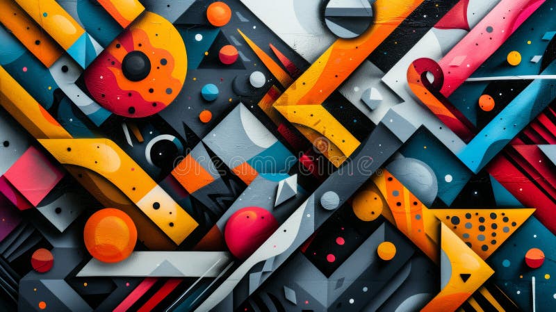 Abstract Urban Art, Contemporary Urban Art with Abstract Graffiti ...