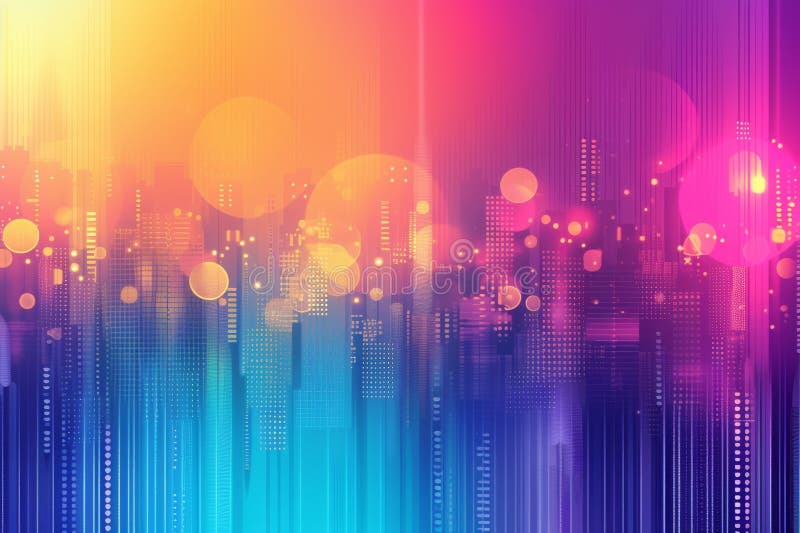 Abstract Urban Background with Bright Colors Stock Illustration ...