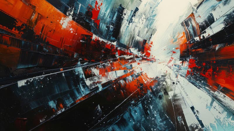 Abstract Urban Chaos, Explosive Color Dynamics in a Modern Artistic ...