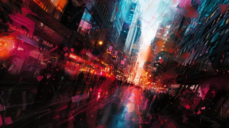 Abstract Urban Chaos, Explosive Color Dynamics in a Modern Artistic ...