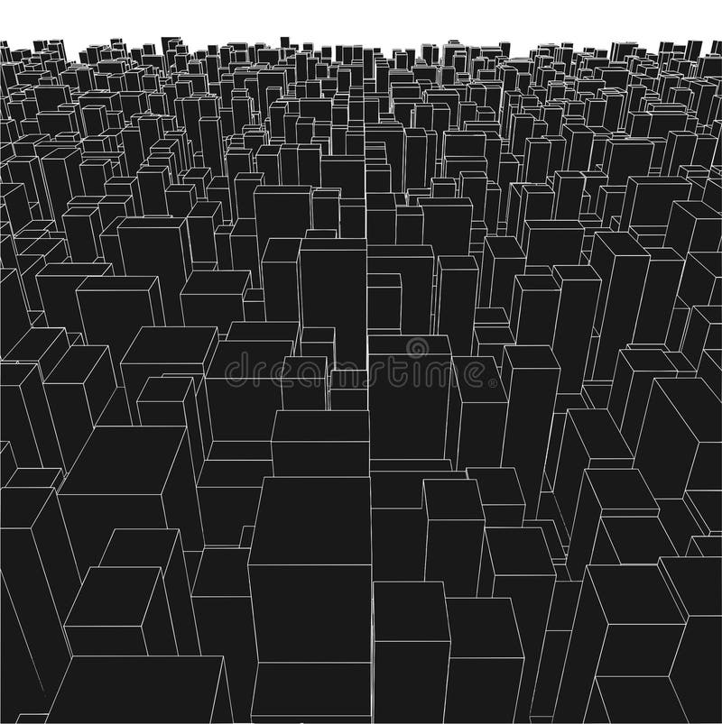 Abstract Urban City Boxes from Cube Vector 01 Stock Vector ...