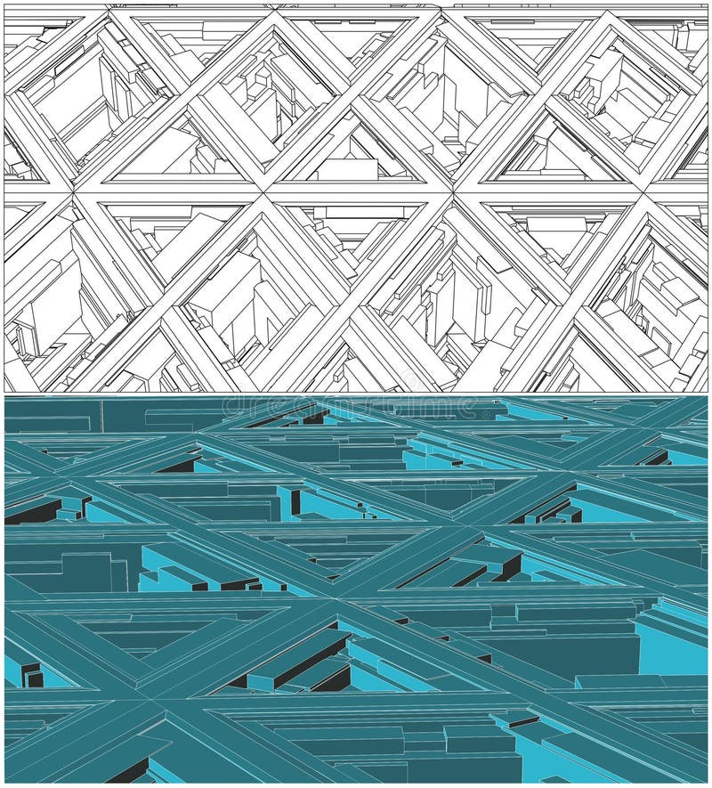 Abstract Urban City Construction Vector Stock Vector - Illustration of ...