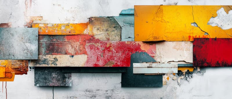 Abstract Urban Collage with Modern Textures and Vibrant Aesthetic ...