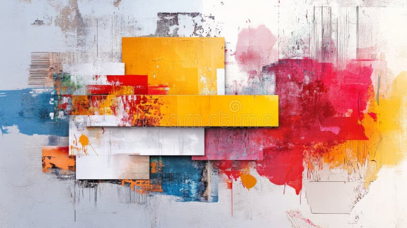 Abstract Urban Collage with Modern Textures and Vibrant Aesthetic ...