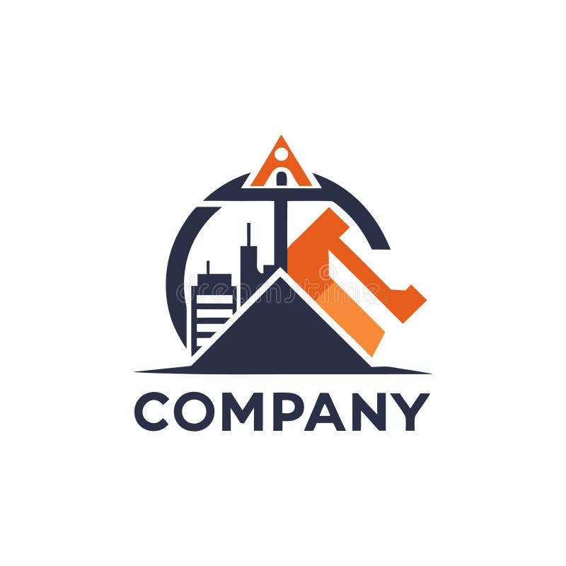 Abstract Urban Development Logo Featuring Buildings and Construction ...