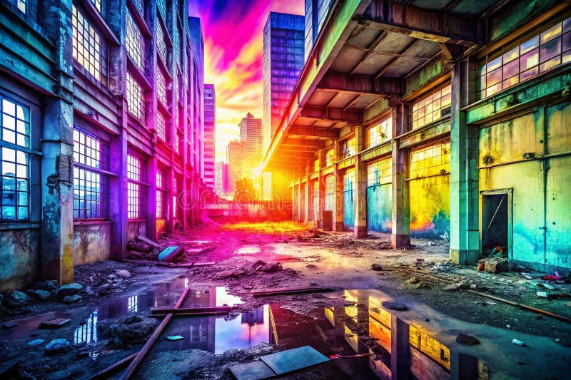 Abstract Urban Exploration Intricate Gradient Textures on a Clean White ...