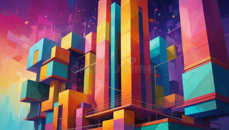 Abstract Urban Geometry stock illustration. Illustration of symmetry ...