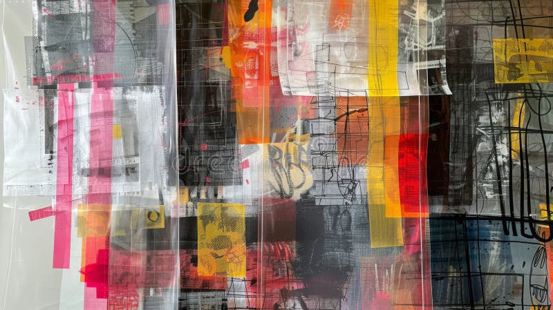 Abstract Urban Graffiti Art with Bold Colors on Canvas Stock Image ...