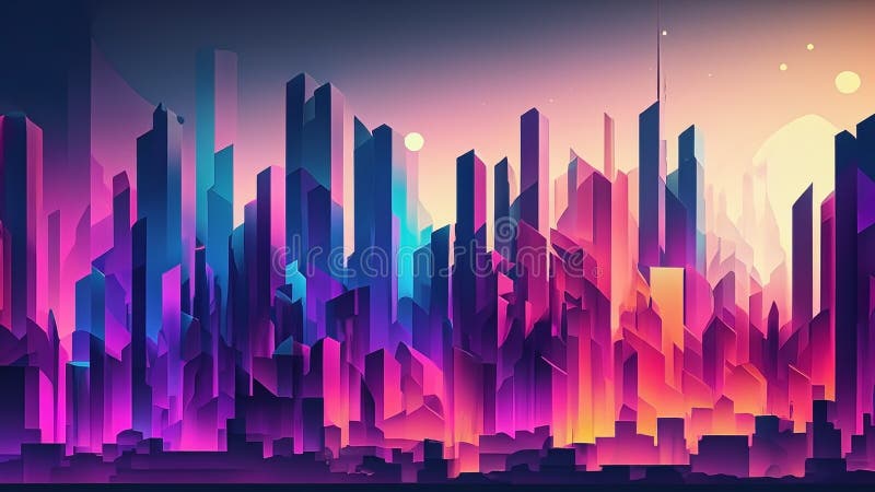 Abstract Urban Modernist 4K Wallpaper Stock Illustration - Illustration ...