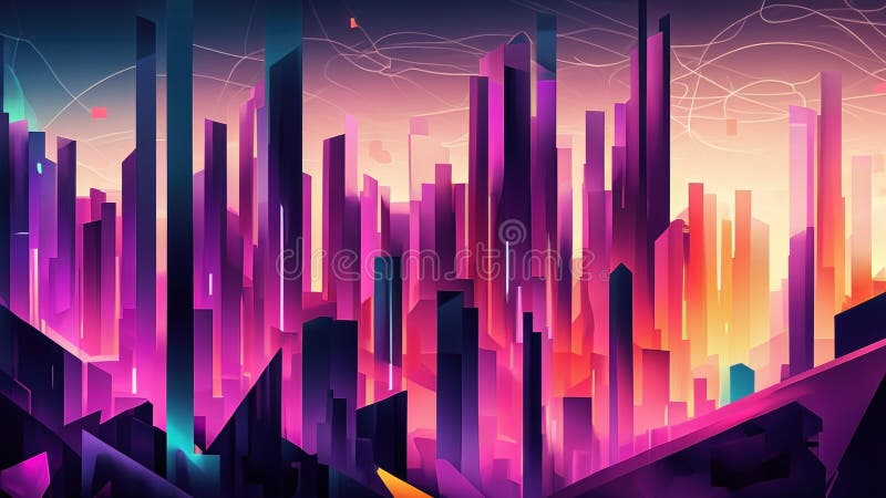 Abstract Urban Modernist 4K Wallpaper Stock Illustration - Illustration ...