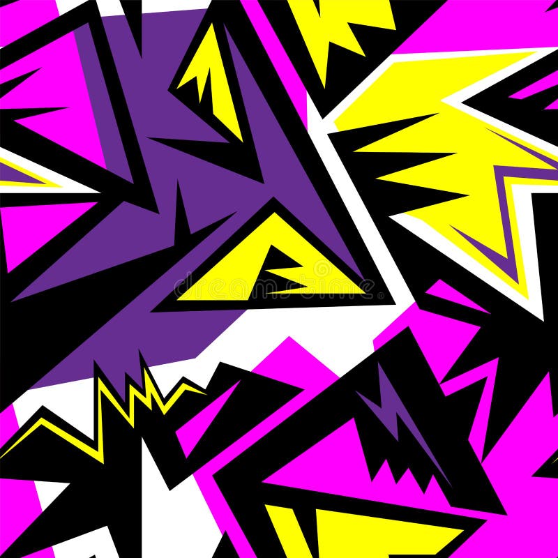 Abstract Urban Pattern with Curved Geometry Elements Stock Vector ...