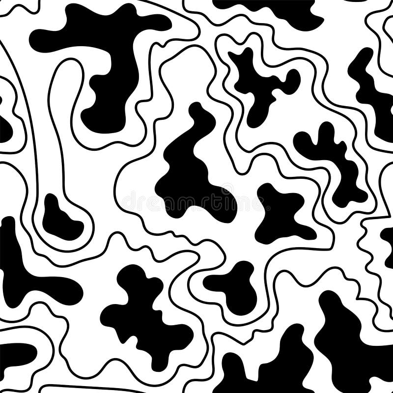 Abstract Urban Pattern with Wave Shapes and Wave Spots Stock Vector ...