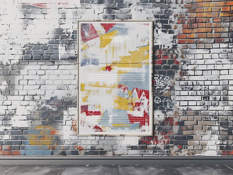 Abstract Urban Street Backdrop with Geometric Patterns and Typographic ...