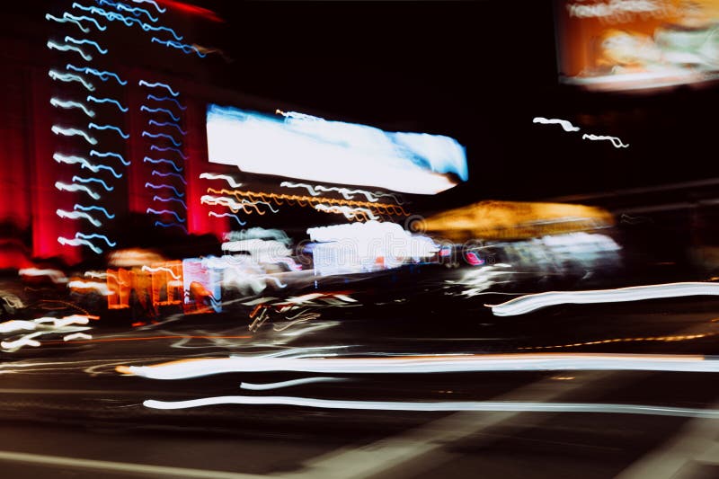 Abstract Urban Street Scene with Captivating Light Trails and Patterns ...
