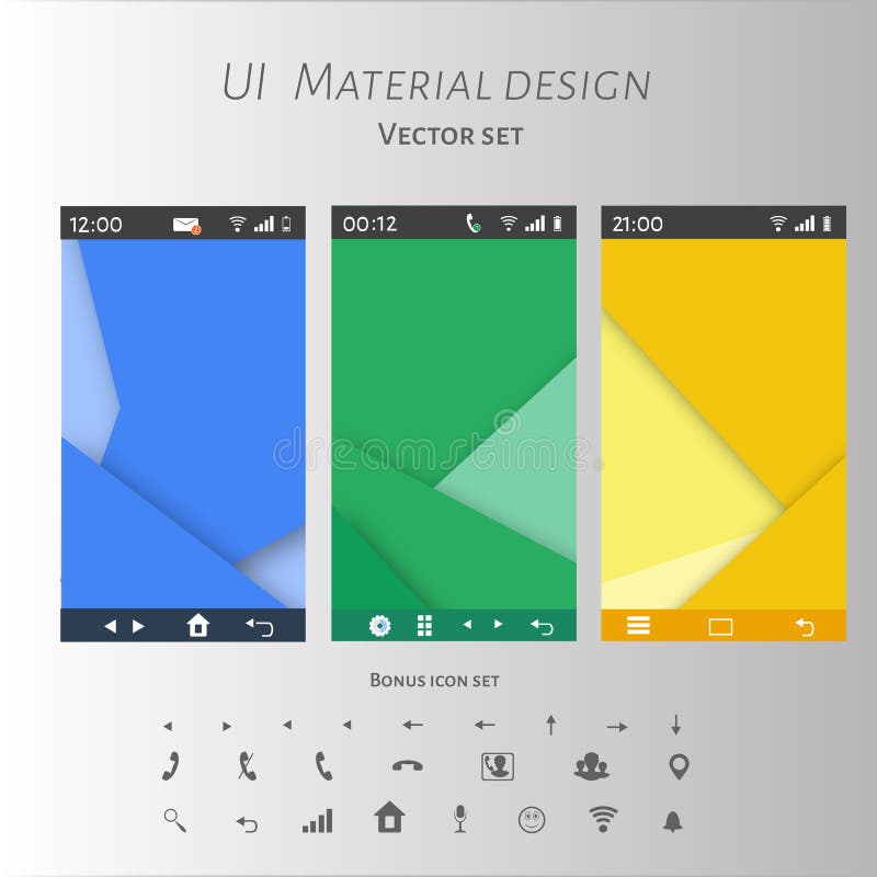 Abstract User Interface Templates of Overlaps Paper Stock Vector ...
