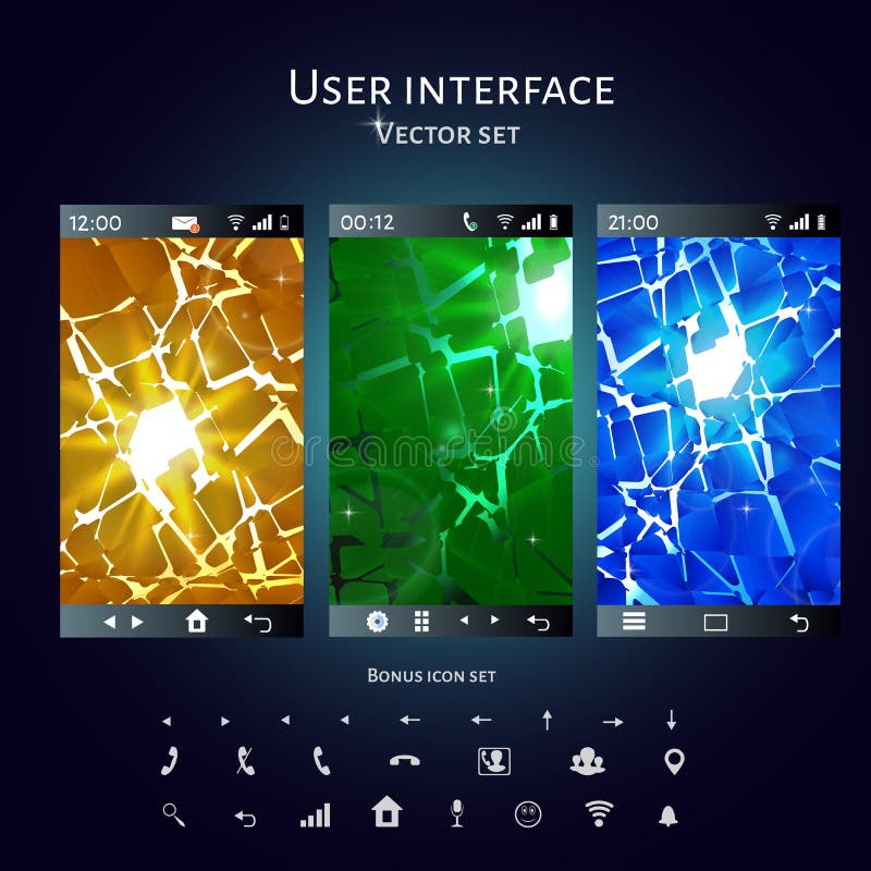 Abstract User Interface Templates of Overlaps Paper Stock Vector ...