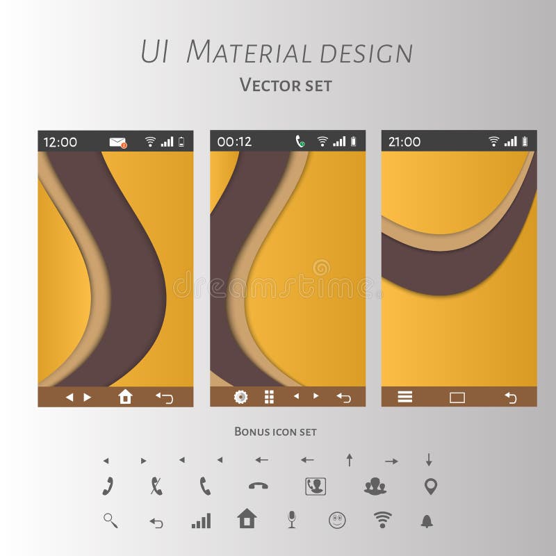 Abstract User Interface Templates of Overlaps Paper Stock Vector ...