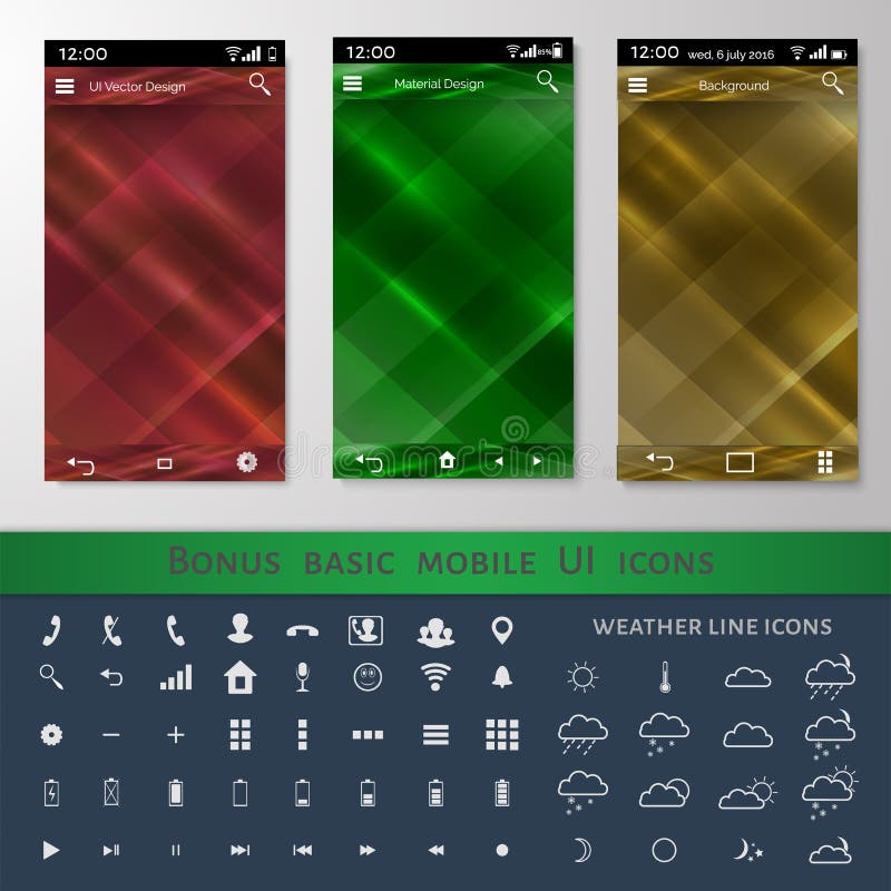 Abstract User Interface Templates of Overlaps Paper Stock Vector ...