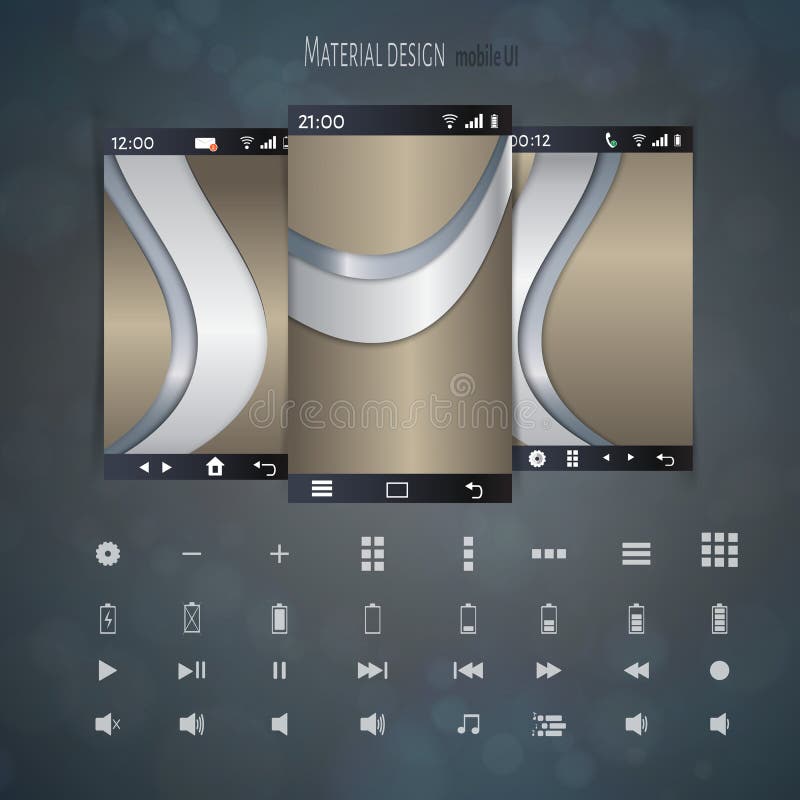 Abstract User Interface Templates of Overlaps Paper Stock Vector ...