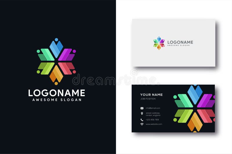 Abstract V Man and Collective Teamwork Logo Icon Vector and Business ...