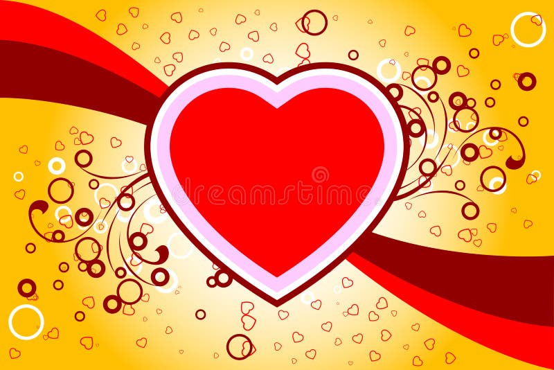 Abstract Valentine Design with Hearts, Vector Stock Vector ...