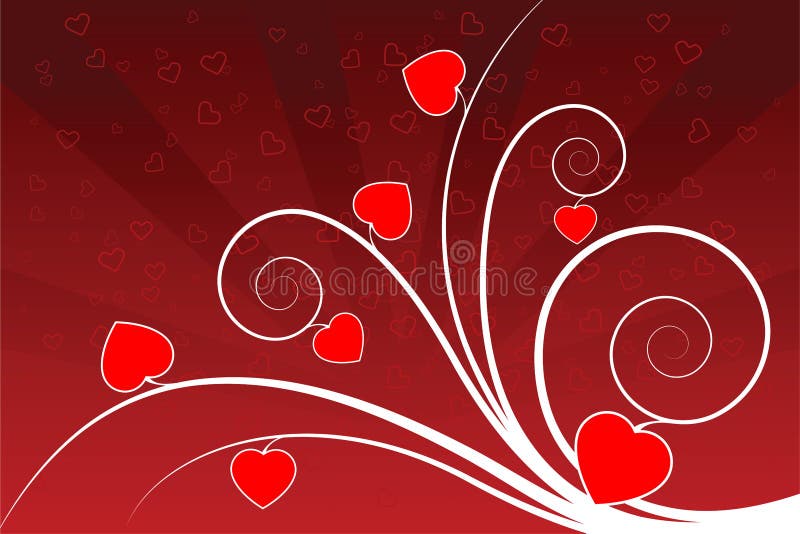 Abstract Valentine Design with Hearts, Vector Stock Vector ...