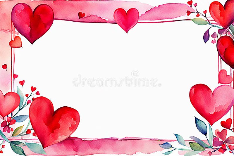 Abstract Valentine Day Banner, Frame, Border Background, Valentine ...