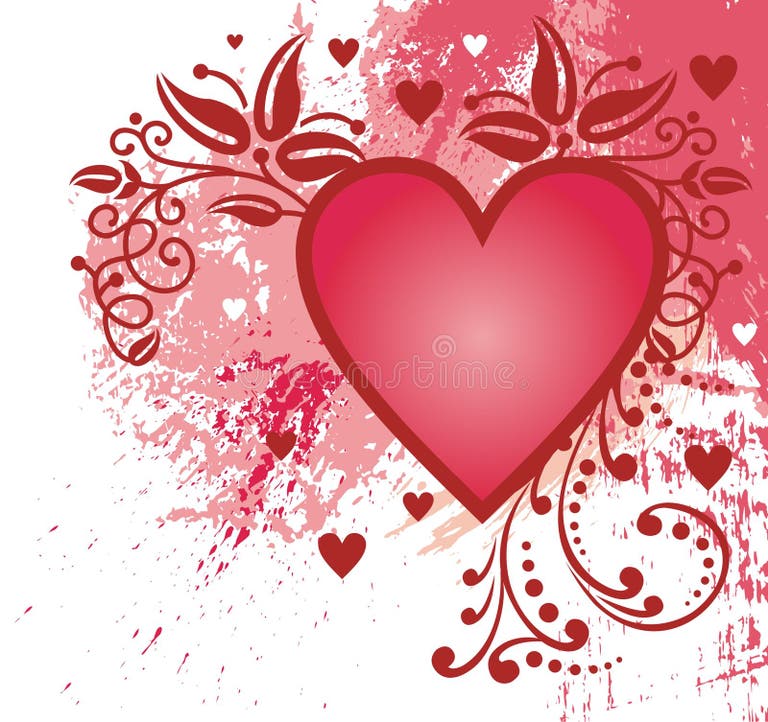 Abstract valentine heart stock vector. Illustration of vine - 11605530