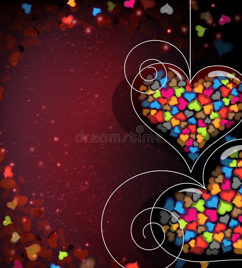 Abstract Valentines Day Card Stock Vector - Illustration of glamour ...