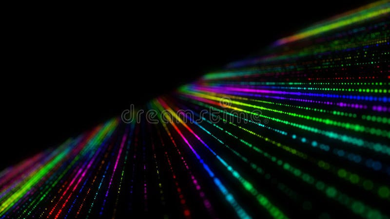 Abstract Vanishing Texture. the Concept of Data Movement by Binary Code ...