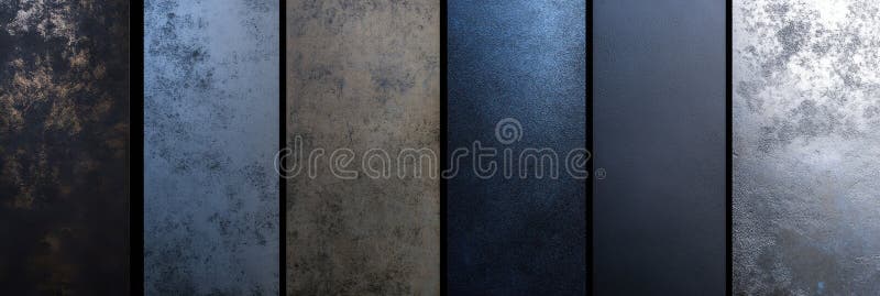 Abstract Variations of Dark Textured Metallic Background Panels for Design Concepts Stock Photo ...