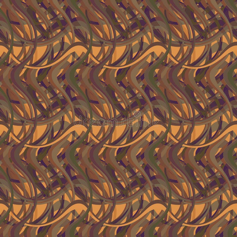 Seamless Pattern Background with Multi-colored Wavy Lines. Stock ...