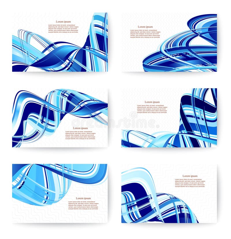Abstract Various Business Card Template or Visiting Card Set. Stock ...