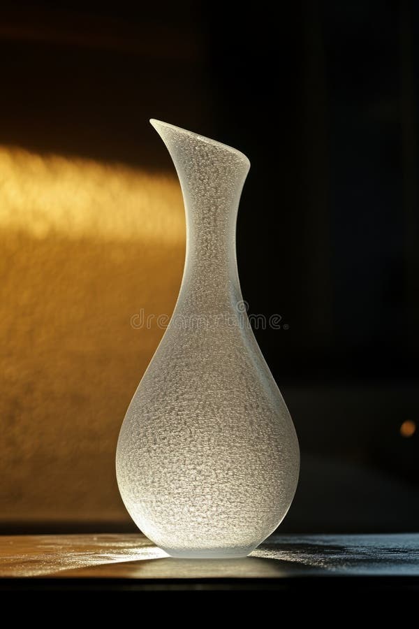 Abstract Vase of Unusual Shape Made of Frosted Glass Stock Image ...