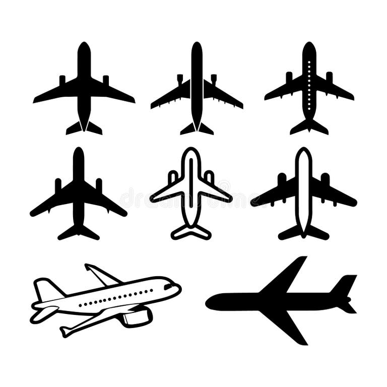 Abstract Vector Airplane or Aero Plane Icon or Logo Pack Design ...