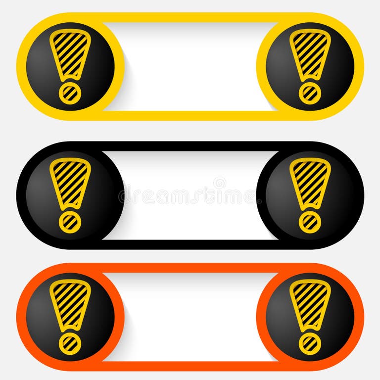 Abstract Vector Alert Buttons Stock Vector - Illustration of ...