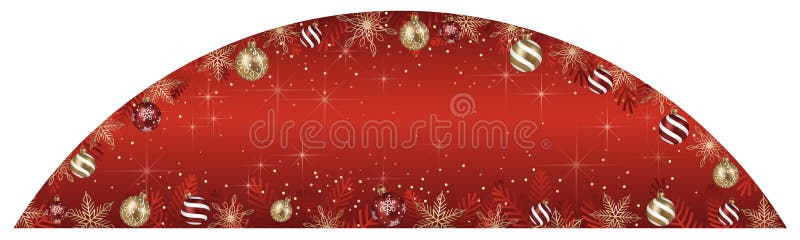 Abstract Vector Arch Frame Illustration with Christmas Balls and ...