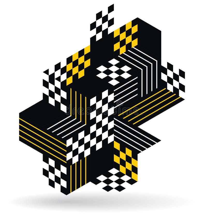 Abstract Vector Art with 3D Isometric Cubes Geometric Background, Op ...