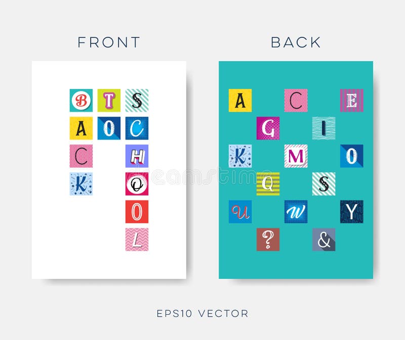 Abstract Vector Back To School Brochure Design Stock Vector ...