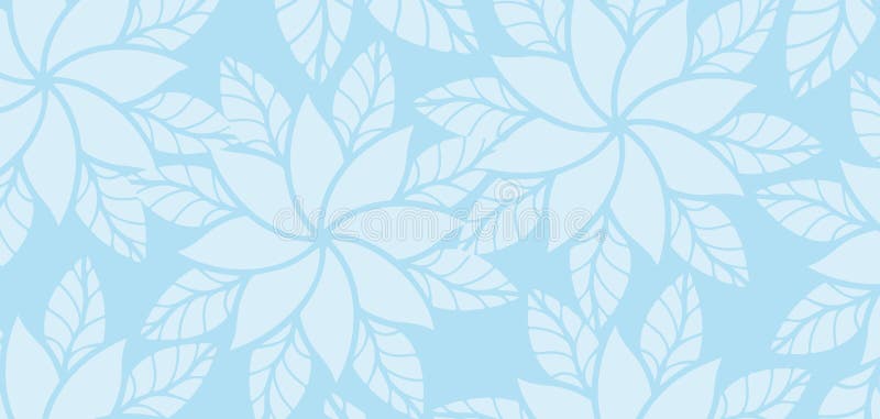 Abstract Vector Background in Blue Shades with Floral Print Stock ...
