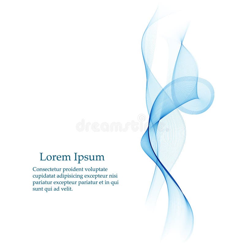 Abstract Vector Background, Blue Wavy Lines for Brochure, Website ...
