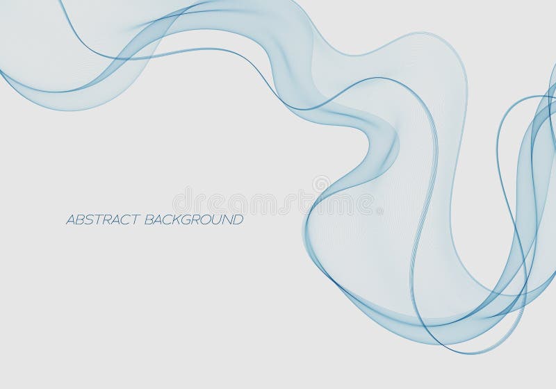 Abstract Vector Background, Blue Wavy Lines, Design Element. Stock ...