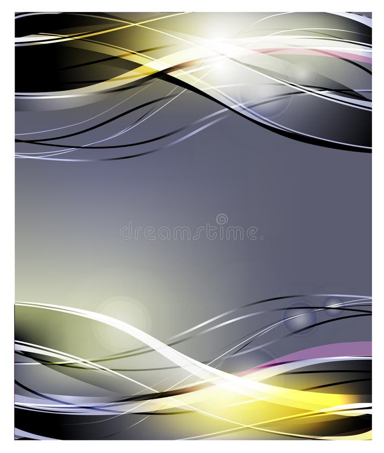 Abstract Vector Background. Bright Curved Waves for Advertising Stock ...